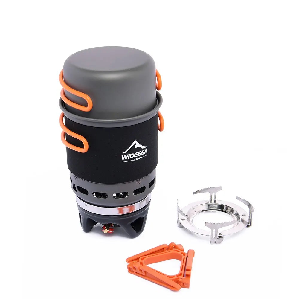 Widesea Camping Cooking System with Heat Exchanger Outdoor Gas Burner